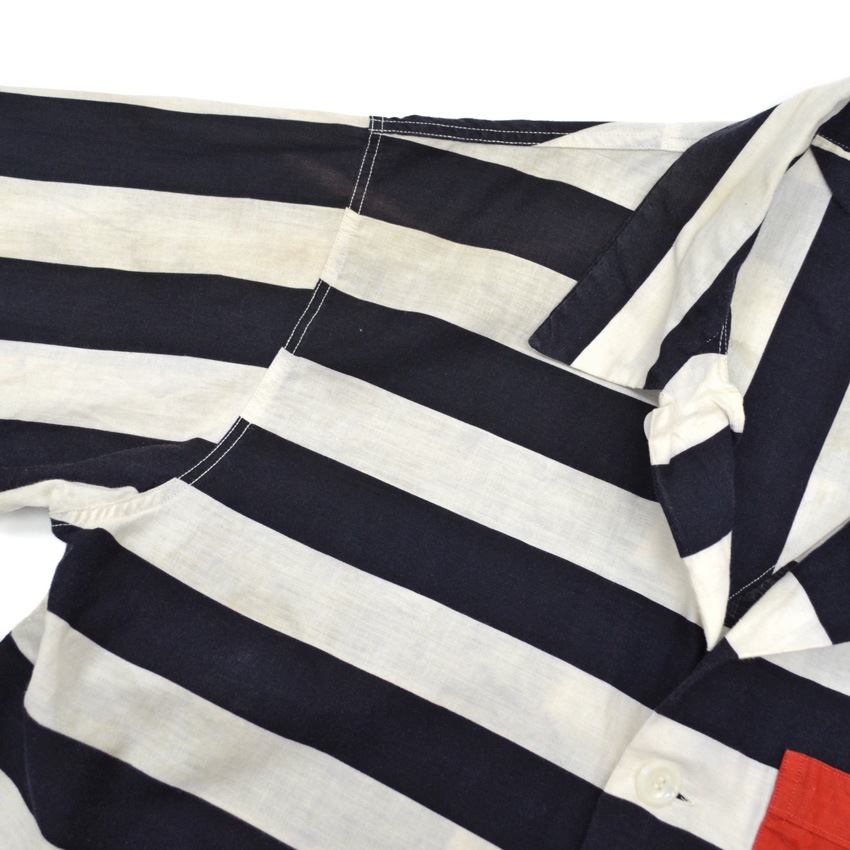 1950's VARSITY JAIL BIRDS STRIPES COSTUME SHIRT ... M | 確認用 TOPS SOLD ...