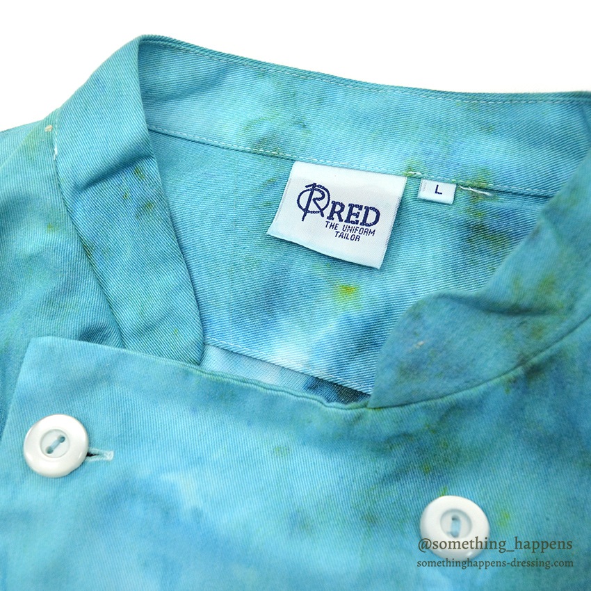 RED THE UNIFORM TAILOR TIE DYE CHEF JACKET ... L | 確認用 JACKET SOLD ...