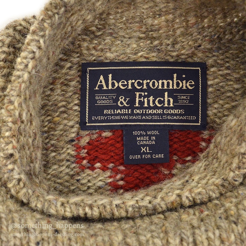 ABERCROMBIE & FITCH RED CROSS WOOL SWEATER LIGHT BROWN ... XL | SOLD ...
