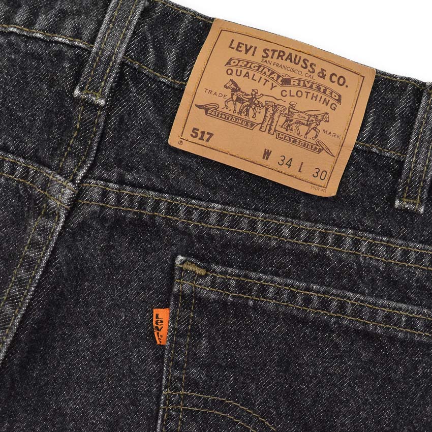 1990's Levi's 517 BLACK DENIM PANTS ... W33 L28 | BOTTOMS ...