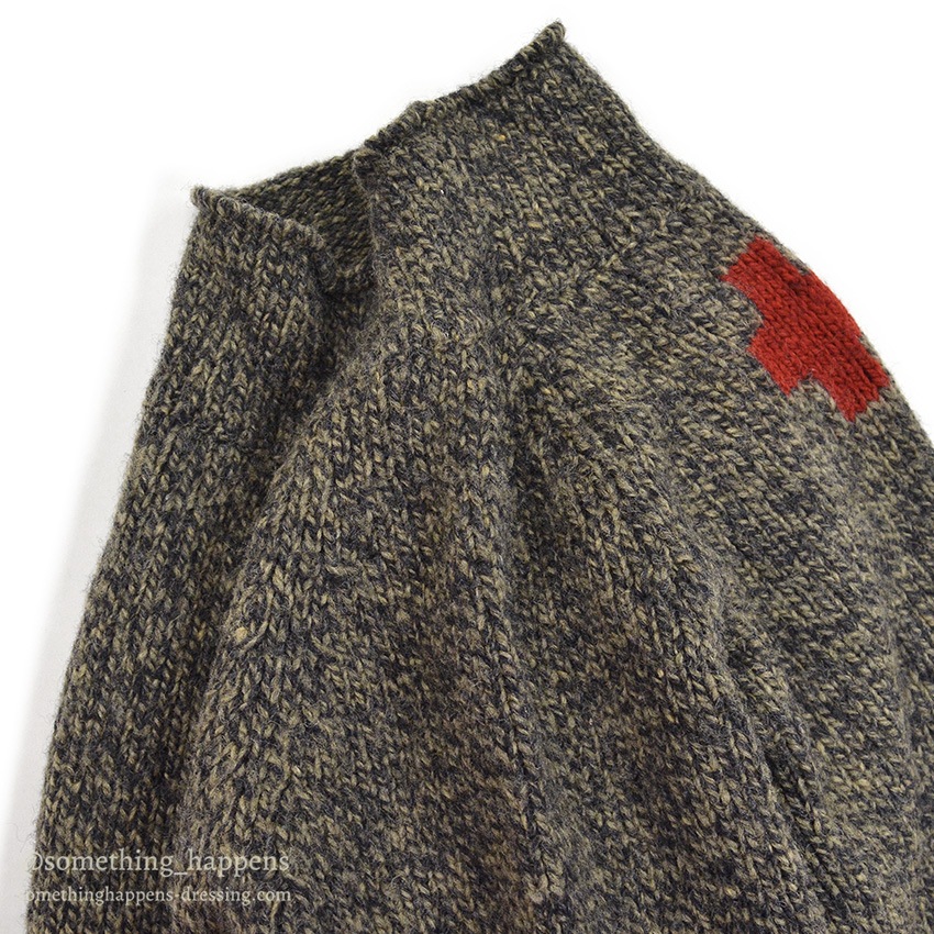 ABERCROMBIE & FITCH RED CROSS WOOL SWEATER DARK GRAY ... XL | 確認用 TOPS ...
