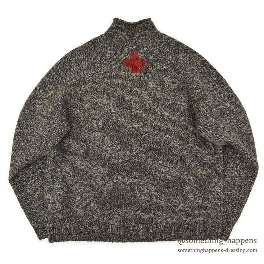 ABERCROMBIE & FITCH RED CROSS WOOL SWEATER DARK GRAY ... XL | 確認用 TOPS ...