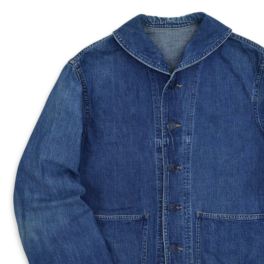1940's U.S.NAVY WW2 SHAWL COLLAR DENIM JACKET ... | 確認用 JACKET SOLD ...