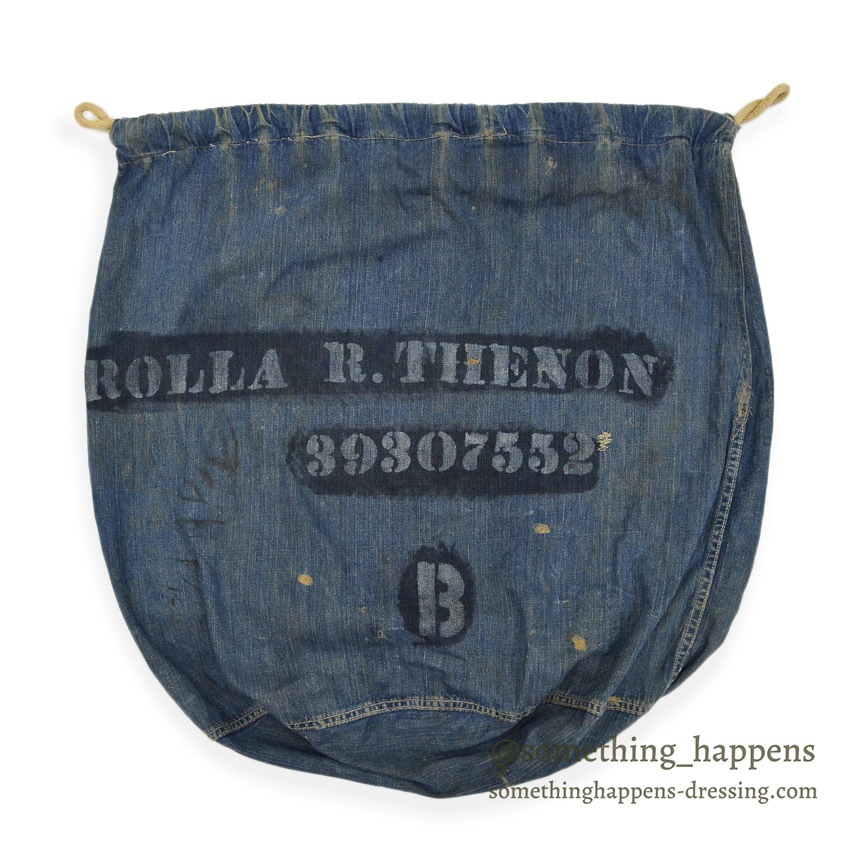1940's U.S.ARMY WW2 DENIM LAUNDRY BAG STENCIL FADED ... | 確認用 ...