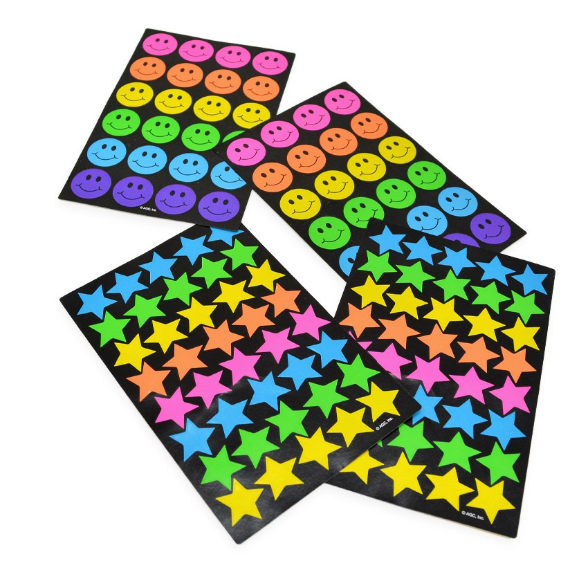 OLD SMILEY FACE AND STAR STICKERS ... 4枚セット | Home Decor,SOLD ...
