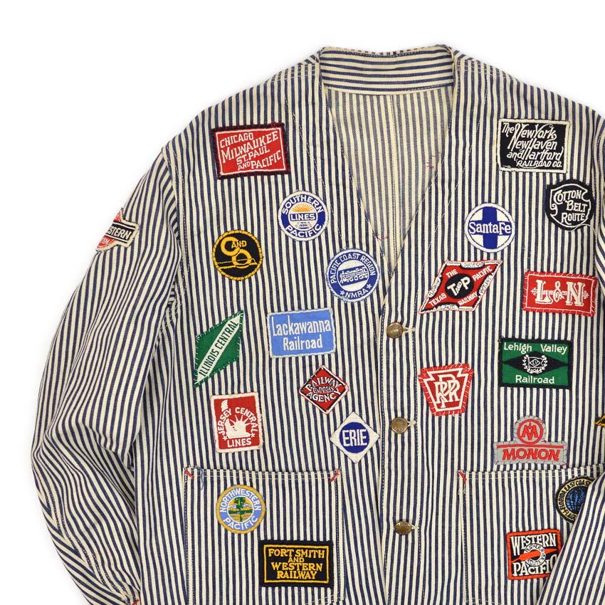 ～1950's EXPRESS STRIPE RAILROAD MEMORIAL ENGINEERS JACKET ... | 確認用 ...