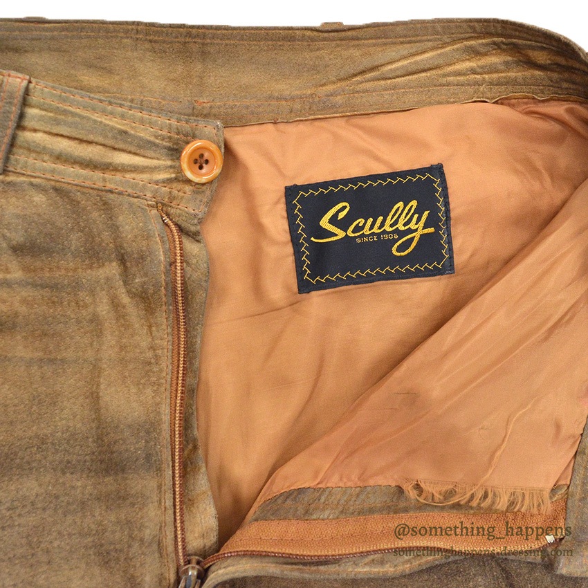 1970's~ SCULLY BROWN LEATHER PANTS ... W33/L29 | 確認用 BOTTOMS SOLD ...