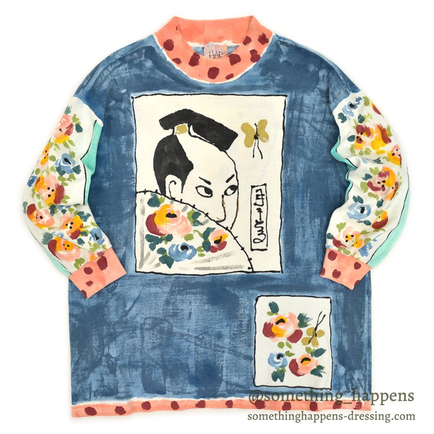 1990's COTTON DELUXE HARI '95 HAND PAINT ART M/S T-SHIRT ... L | ART ...