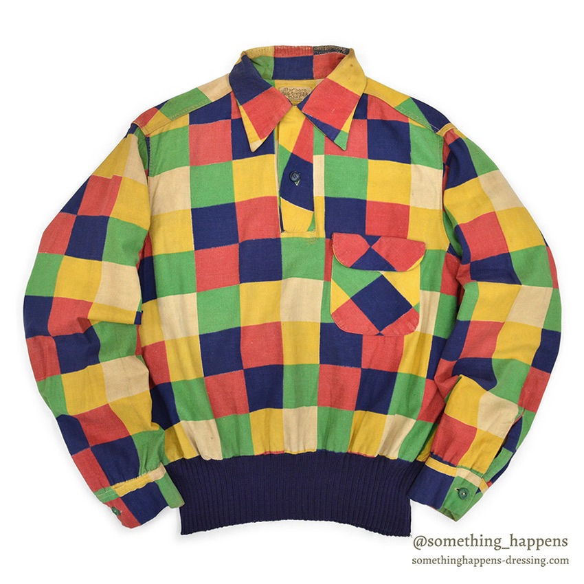 1950's Marlboro BIG TIMBER PRINT FLANNEL GAUCHO SHIRT / MULTI COLOR ... M | 確認用 TOPS SOLD ...