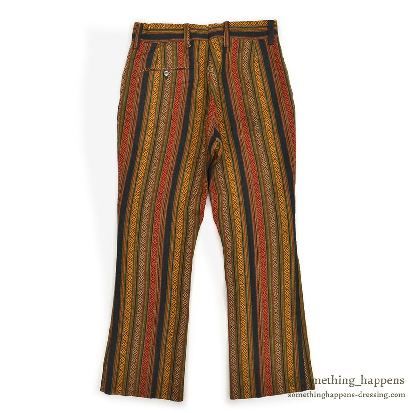 1970's MACH II BY ARROW MULTI STRIPE PATTERN FLARE PANTS ... W32/L29 ...