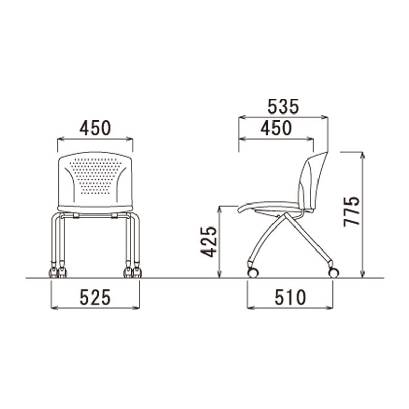 肘なし水平スタックタイプ MC-364G グレーシェル | オフィス家具・店舗用品,オフィスチェア,布張りチェア,背もたれタイプから探す,ミドルバック | オフィス家具通販の【ファニチャー】