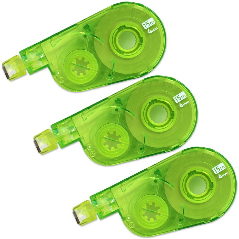 プラス(PLUS) 修正テープ ホワイパースイッチ 交換テープ 4mm幅 グリーン 3個入 WH-1514R-3P 49-260 | プラス（PLUS)文具,修正用品,修正テープ,ホワイパー ...