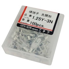 ニチフ 裸圧着端子 Y型 1.25Y-3N 100個入_1.25Y-3N 00-4962｜通販ならオーム電機ダイレクト