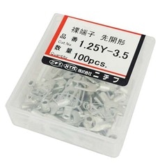ニチフ 裸圧着端子 Y型 1.25Y-3.5 100個入_1.25Y-3.5 00-4963｜通販ならオーム電機ダイレクト