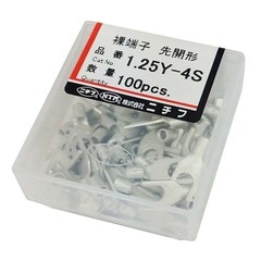 ニチフ 裸圧着端子 Y型 1.25Y-4S 100個入_1.25Y-4S 00-4965｜通販ならオーム電機ダイレクト