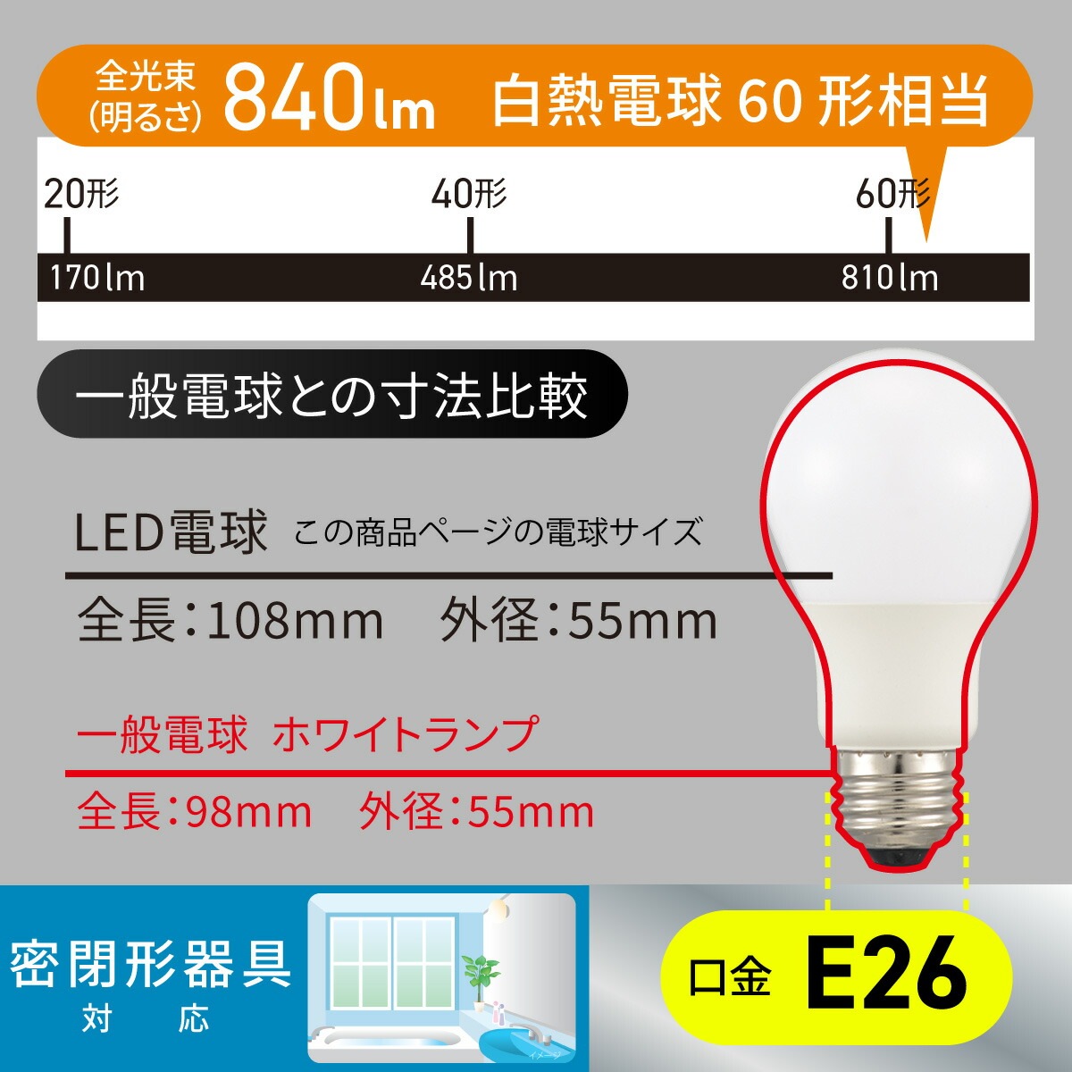 LED電球 E26 60形相当 電球色 2個入｜LDA6L-G AG59 2P 06-5466｜通販ならオーム電機ダイレクト