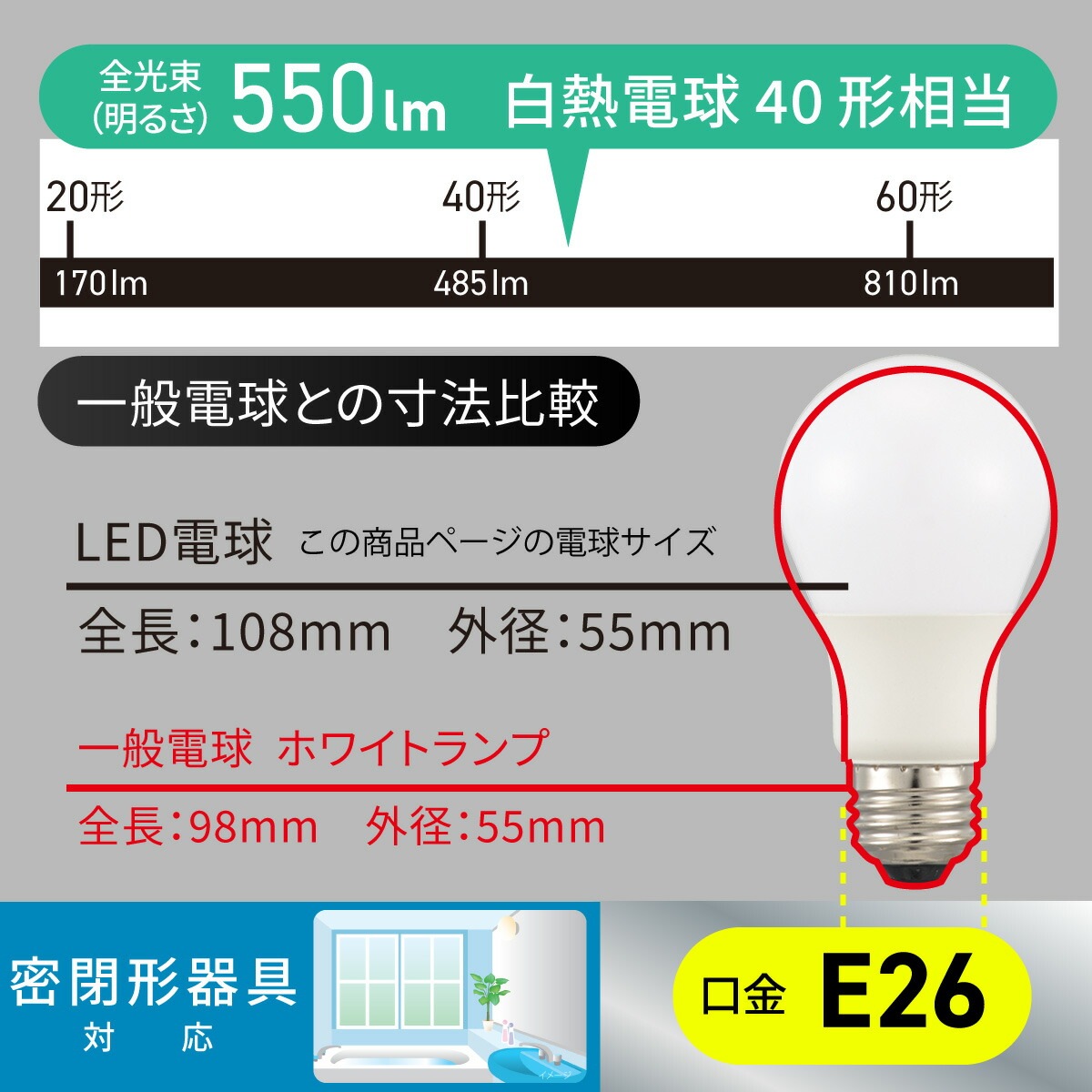 LED電球 E26 40形相当 昼光色｜LDA4D-G AG59 06-5456｜通販ならオーム電機ダイレクト