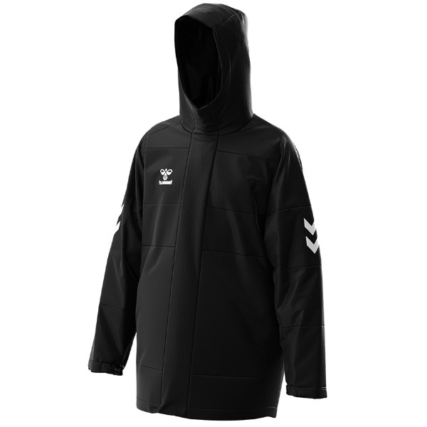 ヒュンメル(hummel) 中綿ハーフコート HAW8106 ブラック (90) L-Oサイズ ヒュンメル hummel 中綿ハーフコート HAW8106-90(ブラック) サッカー