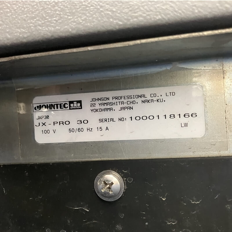 中古マシン Johnson JX-PRO30 電源100Vコード式 ★保証対象外商品★