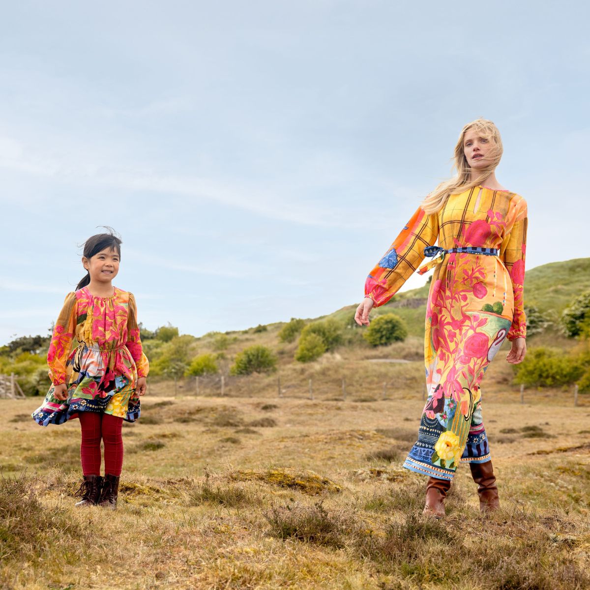 【yf25gdr201】 ワンピース チーズプリント テンセル【116-152cm】 | 子供服 | オイリリーオフィシャルウェブショップ