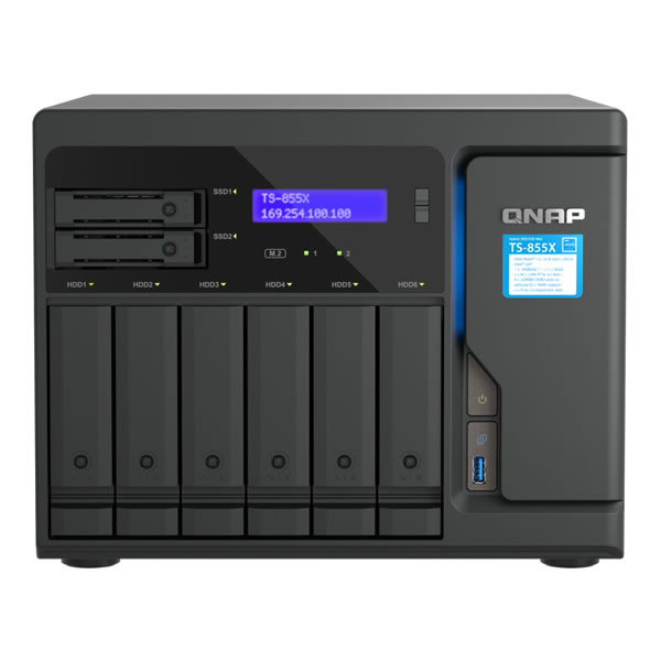 QNAP TS-855X-8G 2.5/10GbE 2.5/3.5インチ 6台、2.5インチ 2台搭載可能 | ストレージ,NAS,メーカー別 ...
