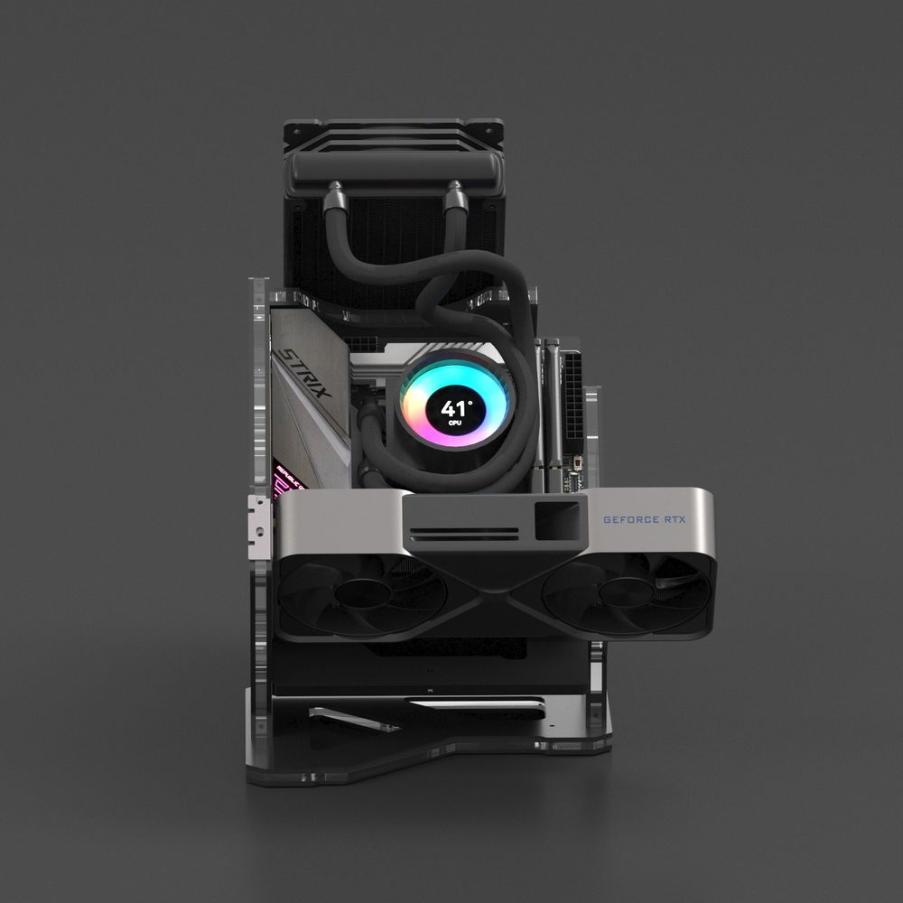 GEEEK Rhino S Mini ITX Open Air Frame Case Black | PCパーツ,PCケース,Mini-ITX ...