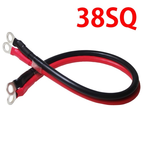 KIV線ケーブル 38SQ KIV 0.5m 赤黒セット 丸型圧着端子 R38-10 ×4 並列ケーブル | ケーブル・丸型圧着端子 | | ワンゲインネットショップ本店