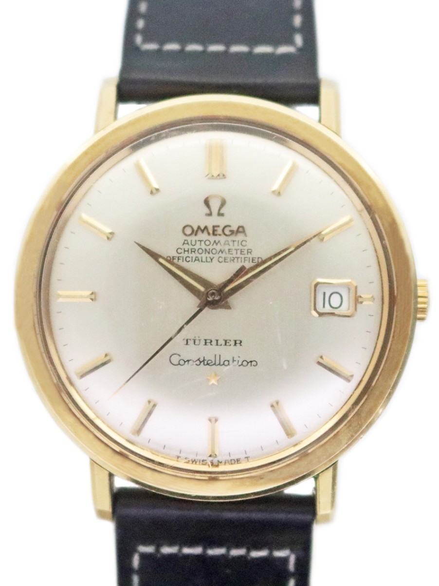 OMEGA／TULER 14K．G．F．／SSバックラウンドスクリューバックケース オートマチック「Constellation ...