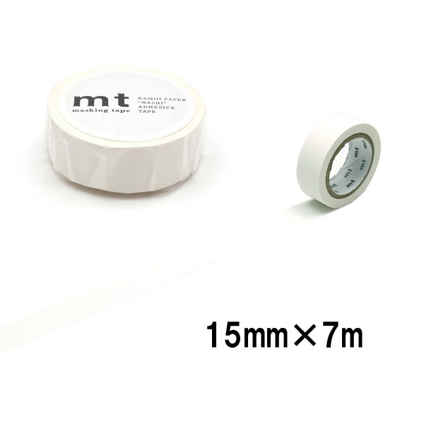 【メール便対象】mt 1P 単色ホワイト 15mm×7m 5個ｾｯﾄ | 三友教材オンラインショップ おさいほう屋