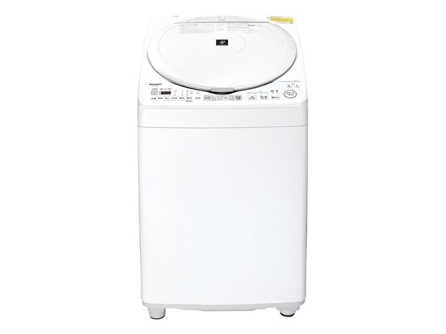 シャープ 縦型洗濯乾燥機 穴なし槽 ES-TX8K-W [ホワイト系]