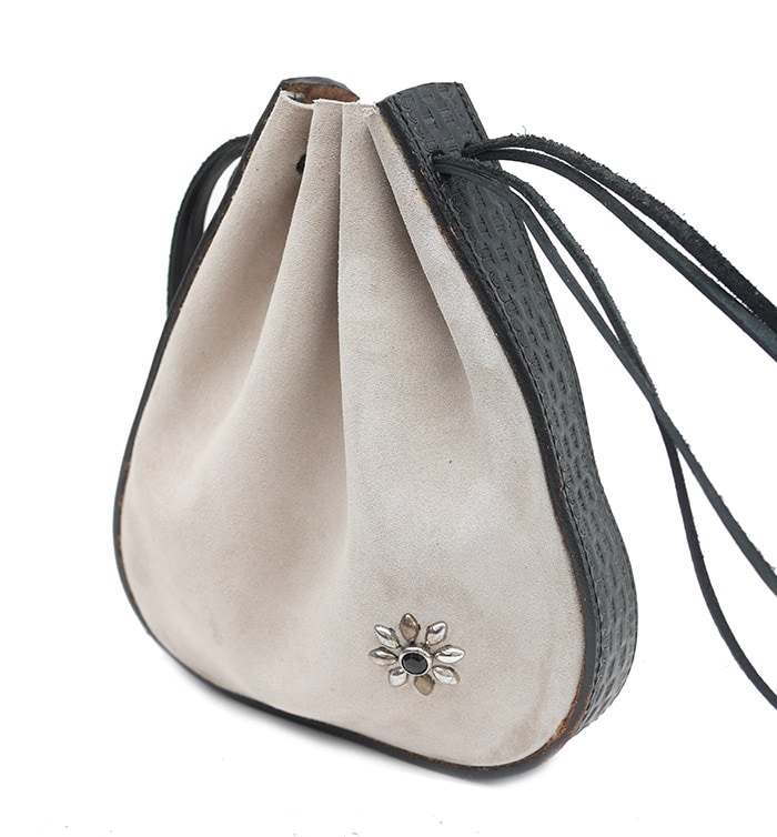 CHAFF DESIGN〔チャフ・デザイン〕Vintage Belt Suede Bag / Grey