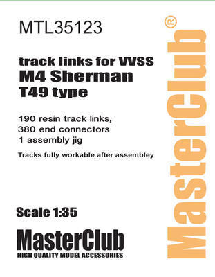 マスタークラブ MTL-35123 1/35 M4中戦車 シャーマン/M3/RAM T49 タイプ用履帯 | MasterClub,1/35 | ホビーショップ パンツァーレーア
