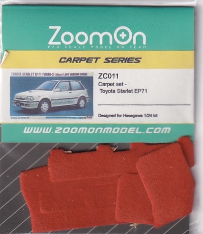 ZoomOn ZC011 1/24 カーペットセット - トヨタ スターレット EP71 - レッド | ZoomOn,ZC（カーペット ...