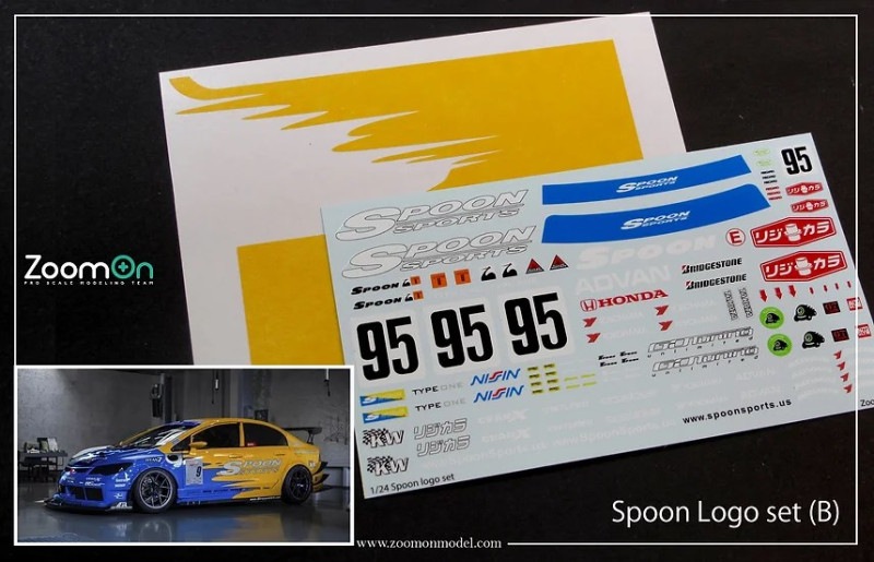 ZoomOn ZD154 1/24 スプーン ロゴ セット (B) | ZoomOn,ZD（デカール・マスキングシート） | ホビーショップ ...