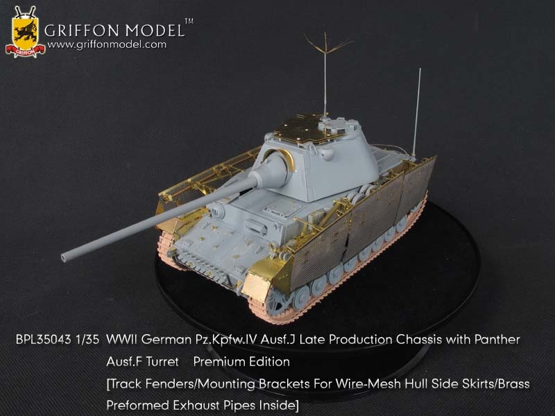 グリフォンモデル BPL35043 1/35 WWII ドイツ IV号戦車 J型 後期生産シャーシ パンサーF型タレット プレミアム ...