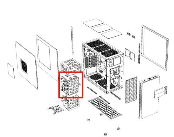 Fractal Design FD Define R5 Top HDD cage Black R5用HDDケージ ブラック｜SP-FD ...