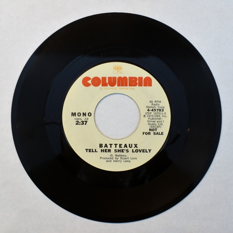 Batteaux - Tell Her She's Lovely (Mono) / ST (Stereo) [7inch,Promo]｜全てのカテゴリー｜Paddy Field Records ...