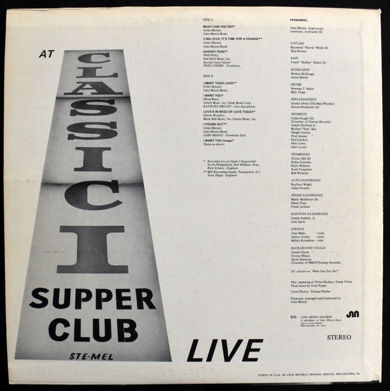 John Minnis' Big Bone Band - Classic I-Live [LP]｜JAZZ,JAZZ FUNK / SOUL ...