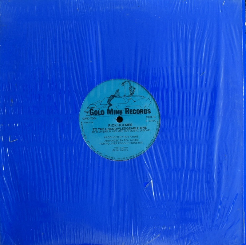 Rick Holmes - Remember To Remember / To The Unknowledgeable One [12ich ...