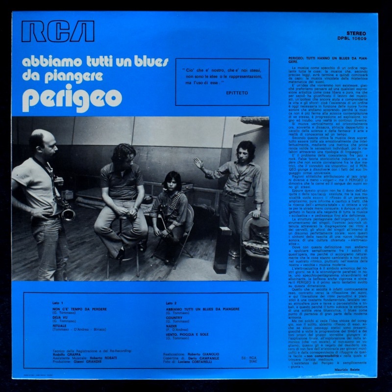 Perigeo - Abbiamo Tutti Un Blues Da Piangere [LP]｜ROCK,PROGRESSIVE ROCK ...