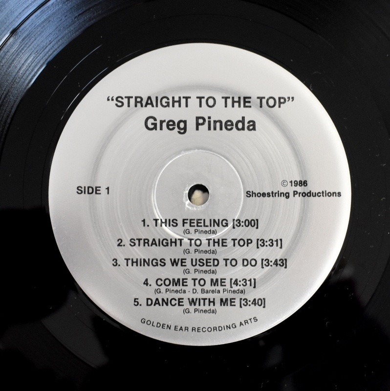 Greg Pineda - Straight To The Top [LP]｜S.S.W / AOR｜Paddy Field Records ...