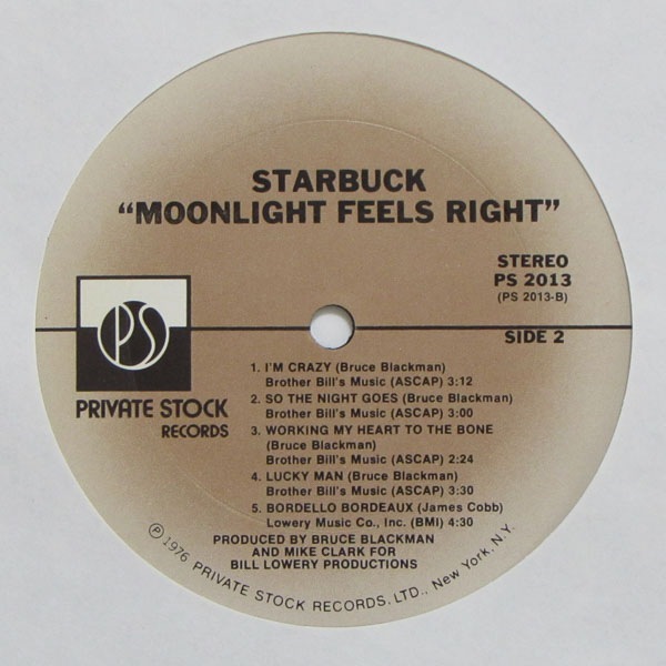 Starbuck - Moonlight Feels Right｜全てのカテゴリー｜Paddy Field Records｜中古アナログ ...