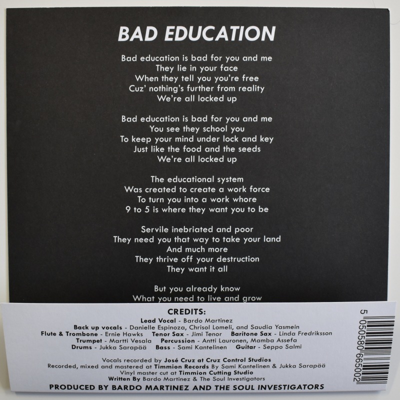 Bardo Martinez And The Soul Investigators - Bad Education / ST ...