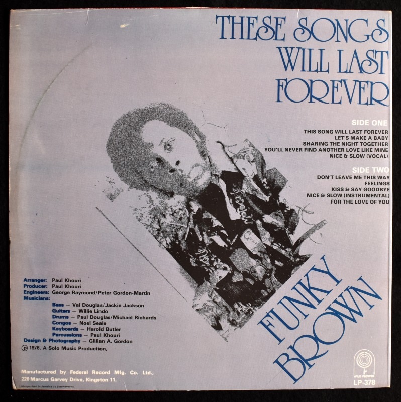 Funky Brown - These Songs Will Last Forever [LP] " For The Love Of You ...