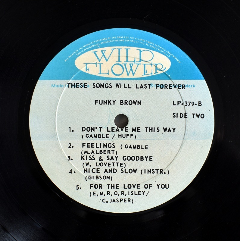 Funky Brown - These Songs Will Last Forever [LP] " For The Love Of You ...