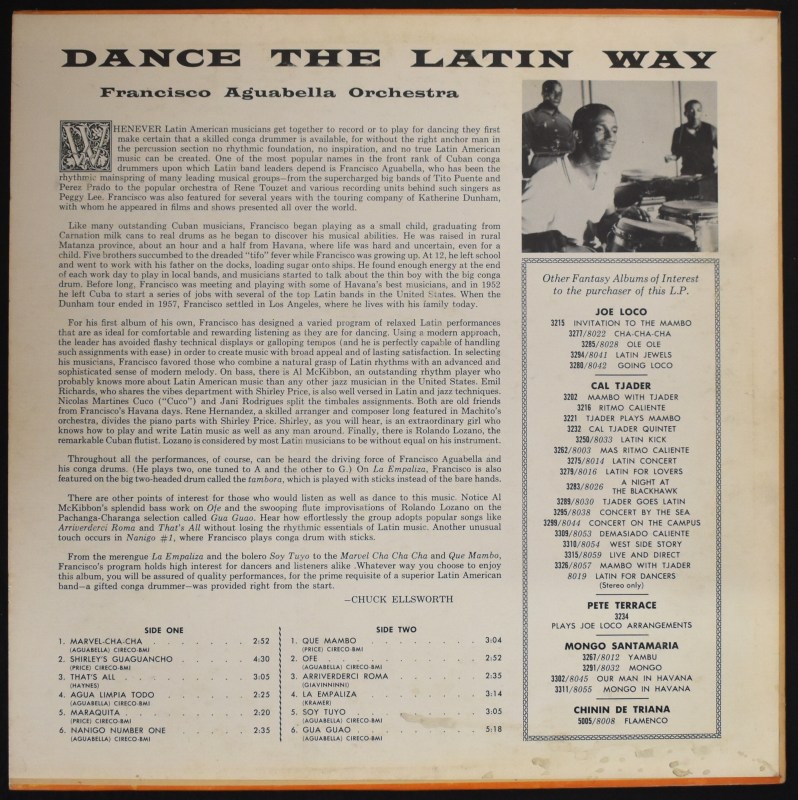 Francisco Aguabella Orchestra - Dance The Latin Way [LP] 美品｜JAZZ,latin ...