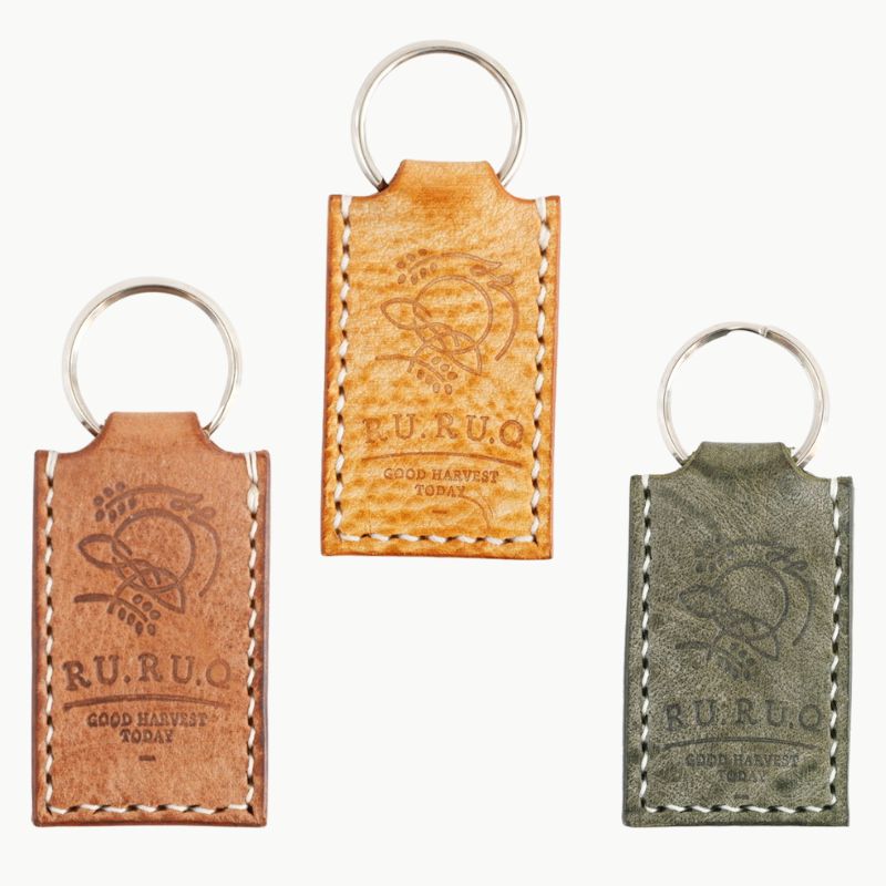 キーリング(緑/茶/黄色） by RURUQ / ルルン |「障がい者福祉」を買物で応援する通販サイト PIPPO（NPO法人PIPPO）