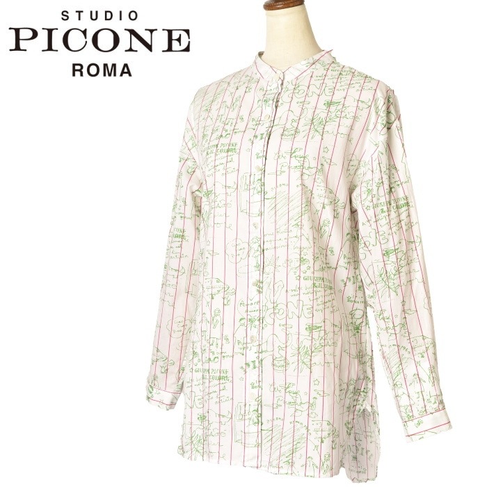 50％OFFセール！ スタジオ ピッコーネ STUDIO PICONE ROMA 2024春夏新作 レディース スタンドカラーブラウス ...