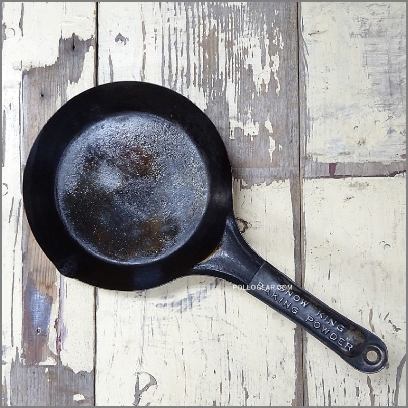 190㎜ WAGON WHEEL ビンテージ フライパン 鉄フライパン アメリカ製 1940's Cowboy Frying Pans ...