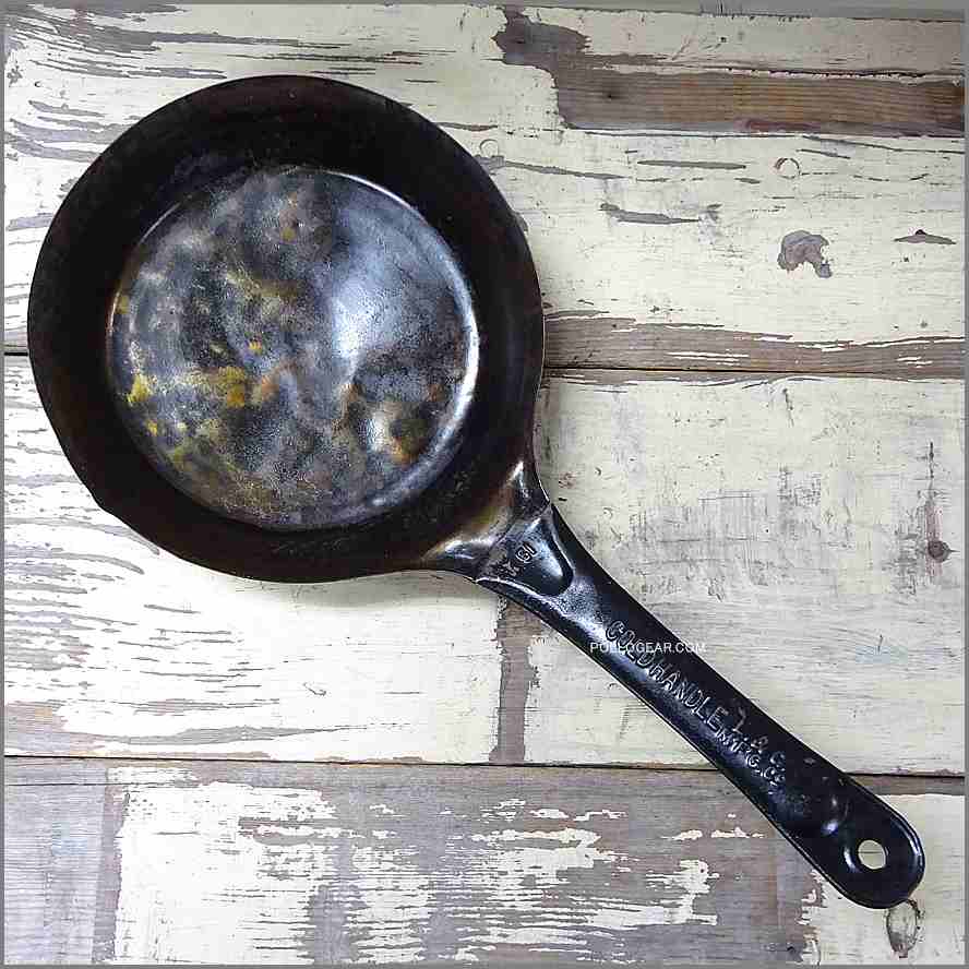 1940年代 L&G Mfg Co ビンテージ フライパン 鉄フライパン アメリカ製 Cowboy Frying Pans 214㎜ COLD ...